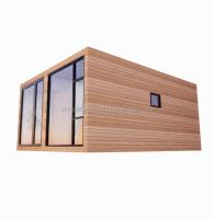 China Prefabricated Wooden Glass Sunlight House Container House with Customized Color and Wall 50/75/100mm Wave Sandwich Panel for sale