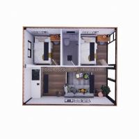 China Prefabricated Wooden Glass Sunlight House Container House with Customized Color and Wall 50/75/100mm Wave Sandwich Panel for sale