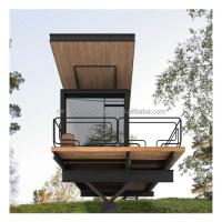 China Galvanized Steel Square Tubes Prefabricated Modular Cabin Wooden Garden Sunlight Room Complete Equipment for sale