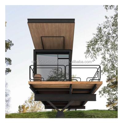 China Galvanized Steel Square Tubes Prefabricated Modular Cabin Wooden Garden Sunlight Room Complete Equipment for sale