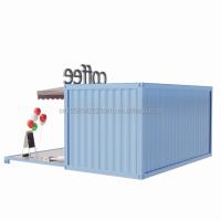 China 50/75/100mm Wave Sandwich Panel Wall Luxury 20ft Foldable Container House for Coffee Shop/Container Cafe/Container Bar for sale