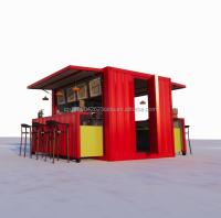 China Modern Design Customized Color Foldable Movable Container Flat Pack for Coffee Shop Restaurant House Modular Kitchen for sale