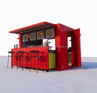 China Modern Design Customized Color Foldable Movable Container Flat Pack for Coffee Shop Restaurant House Modular Kitchen for sale