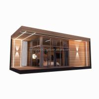 China 30ft Prefabricated Wooden Glass House Sunshine House Container Prefabricated Container for sale