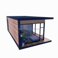 China Container House Prefabricated Casas Wooden Glass Sunroom House with Galvanized Steel Square Tubes for sale