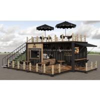 China Modern Design 20ft Custom Made Shipping Container Garden Coffee Shop Movable Bar Cafe Store Outdoor Steel Sandwich Panel for sale