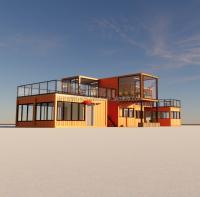 China Prefab Modular 3 Bedroom House Galvanized Steel Square Tubes 20ft or 40ft Ready-Made Tiny Cabin Kit Set for sale