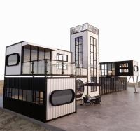 China Galvanized Steel Square Tubes Container Shop Shipping Container Portable Shop Container 3D Model Design for sale