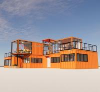 China Prefab Modular 3 Bedroom House Galvanized Steel Square Tubes 20ft or 40ft Ready-Made Tiny Cabin Kit Set for sale