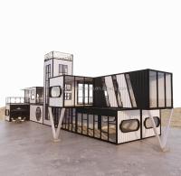 China Galvanized Steel Square Tubes Container Shop Shipping Container Portable Shop Container 3D Model Design for sale