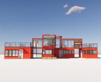 China Prefab Modular 3 Bedroom House Galvanized Steel Square Tubes 20ft or 40ft Ready-Made Tiny Cabin Kit Set for sale