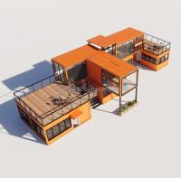 China Prefab Modular 3 Bedroom House Galvanized Steel Square Tubes 20ft or 40ft Ready-Made Tiny Cabin Kit Set for sale