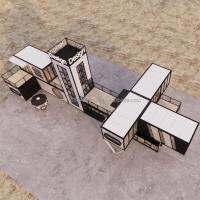 China Galvanized Steel Square Tubes Container Shop Shipping Container Portable Shop Container 3D Model Design for sale