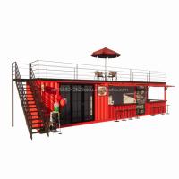 China Modern Luxurious 20ft 10ft Mini Cafe Bar Restaurant House Container Coffee Shop Prefabricated Steel Interior Design for Mall for sale