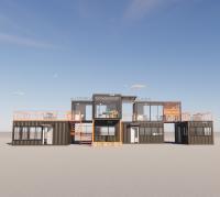 China Affordable Beautiful House with Walls Multiple Combinations of 20ft Prefab Home Tiny Houses Container in Customized Color for sale