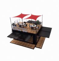 China 10ft Movable Flat Pack Steel Shipping Container Mobile Store for Mall Coffee Shops Pop-Up Cafe Bar in Galvanized Steel for sale