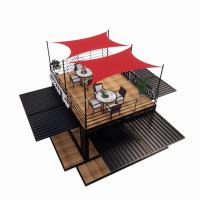 China 10ft Movable Flat Pack Steel Shipping Container Mobile Store for Mall Coffee Shops Pop-Up Cafe Bar in Galvanized Steel for sale