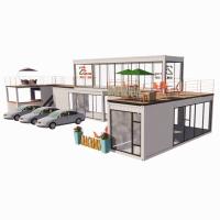 China 40ft Mobile Bar Restaurant Container Hotel Steel Container Storage Prefab Building with Galvanized Steel Frame and Bending for sale