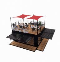China 10ft Movable Flat Pack Steel Shipping Container Mobile Store for Mall Coffee Shops Pop-Up Cafe Bar in Galvanized Steel for sale