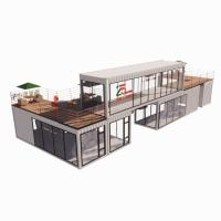 China 40ft Mobile Bar Restaurant Container Hotel Steel Container Storage Prefab Building with Galvanized Steel Frame and Bending for sale