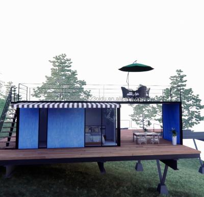China Shop Modern and Easy-to-Assemble Prefab Modular House with 50/75/100mm Wave Sandwich Panel Walls for sale
