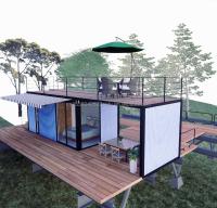 China Shop Modern and Easy-to-Assemble Prefab Modular House with 50/75/100mm Wave Sandwich Panel Walls for sale