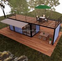 China Shop Modern and Easy-to-Assemble Prefab Modular House with 50/75/100mm Wave Sandwich Panel Walls for sale