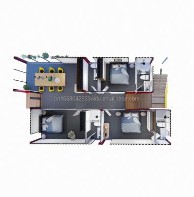 China 20ft/40ft Prefabricated Portable Foldable Expandable Container Tiny Mobile House with 3 Bedrooms Aluminum Alloy Windows for sale