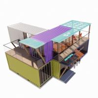 China Easy Assembly and Disassembly 20ft/40ft Modular Prefab Storage Shipping Container Homes Bar with Aluminum Alloy Windows for sale