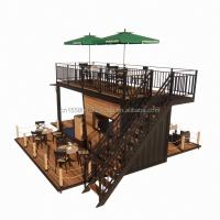 China 20ft Pop Up Container Bar And Coffee Shop Modular Movable Convenience Store Steel Frame With Galvanized Steel Bending for sale