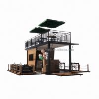 China 20ft Pop Up Container Bar And Coffee Shop Modular Movable Convenience Store Steel Frame With Galvanized Steel Bending for sale