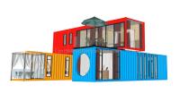 China 20ft 40ft Steel Frame Galvanized Steel Bending 180g Modular Modern Home Luxury Container Prefabricated House for Hotel for sale