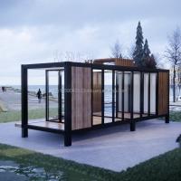 China 50/75/100mm Wave Sandwich Panel Wall Container House Prefabricated Mobile Villa for Modern Design for sale