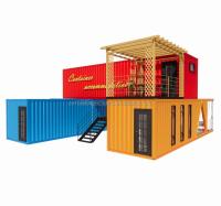 China 20ft 40ft Steel Frame Galvanized Steel Bending 180g Modular Modern Home Luxury Container Prefabricated House for Hotel for sale