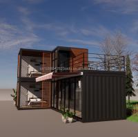 China Design Steel Structure Modular Villa Easy Assemble Modern Home Luxury Container Prefabricated Houses Flat Pack Container for sale