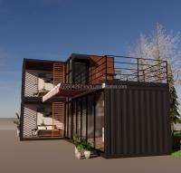 China Design Steel Structure Modular Villa Easy Assemble Modern Home Luxury Container Prefabricated Houses Flat Pack Container for sale