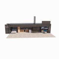 China Wall 50/75/100mm Wave Sandwich Panel Portable House Mobile Homes Prefabricated Shipping Container Bar Aluminum Alloy Windows for sale