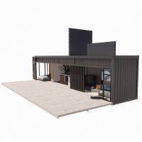 China Wall 50/75/100mm Wave Sandwich Panel Portable House Mobile Homes Prefabricated Shipping Container Bar Aluminum Alloy Windows for sale