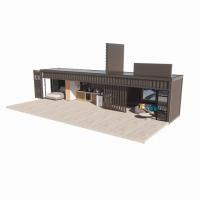 China Wall 50/75/100mm Wave Sandwich Panel Portable House Mobile Homes Prefabricated Shipping Container Bar Aluminum Alloy Windows for sale