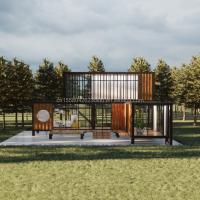 China Movable Galvanized Steel Container House for Villa Office and Public Toilet Prefabricated Villa for sale