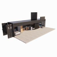 China Wall 50/75/100mm Wave Sandwich Panel Portable House Mobile Homes Prefabricated Shipping Container Bar Aluminum Alloy Windows for sale