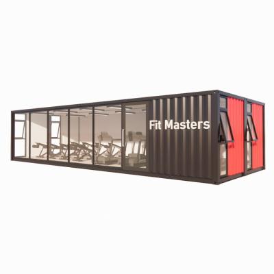 China 40ft Prefab Shipping Container Bar with 50/75/100mm Wave Sandwich Panel Walls for sale