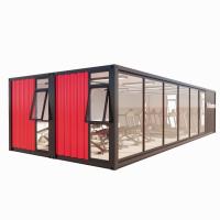 China 40ft Prefab Shipping Container Bar with 50/75/100mm Wave Sandwich Panel Walls for sale