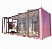 China Customized Color Steel Frame 20ft Prefab Container Clothing Store Kiosk Booth Mobile Shop with Galvanized Steel Bending for sale
