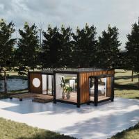 China Modern Design Luxury Glass Wall Prefab Container House StrayBirds Prefabricated Modular Home Hotel for Resort Villa for sale