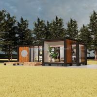 China Modern Design Luxury Glass Wall Prefab Container House StrayBirds Prefabricated Modular Home Hotel for Resort Villa for sale