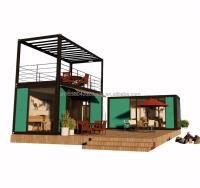 China Hotel Container House with Galvanized Steel Square Tubes Main Structure and 2 or 3 Bedrooms for sale