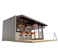 China Shop 20ft Prefabricated Container Bar with 50/75/100mm Wave Sandwich Panel Walls Portable and Easy to Set Up for sale