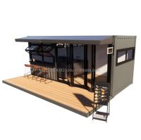 China Shop 20ft Prefabricated Container Bar with 50/75/100mm Wave Sandwich Panel Walls Portable and Easy to Set Up for sale