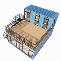 China Prefab Shipping Container Bar Pop Up Coffee Shop Restaurant Mobile Container Bar with Galvanized Steel Bending Steel Frame 180g for sale